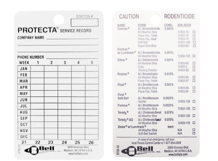 PROTECTA SERVICE CARD (TAG) - IFC